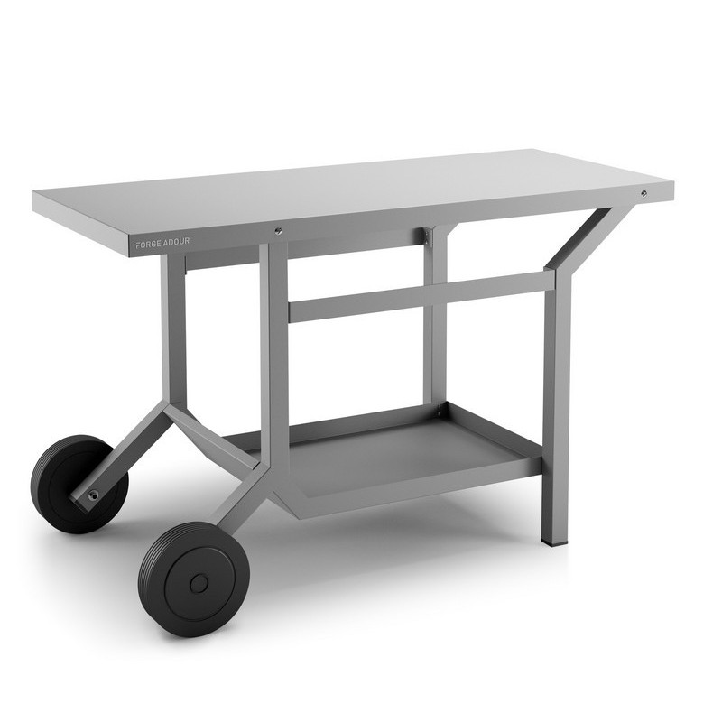 Acheter Table roulante en Acier gris pour plancha de Forge Adour