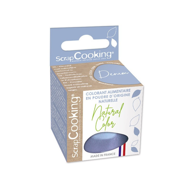 Acheter un colorant alimentaire naturel en poudre Denim, Scrapcooking