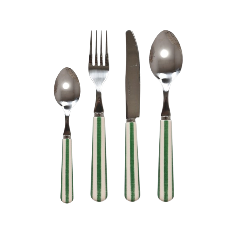 Acheter Couvert de table Paul Rayure Verte, Opjet